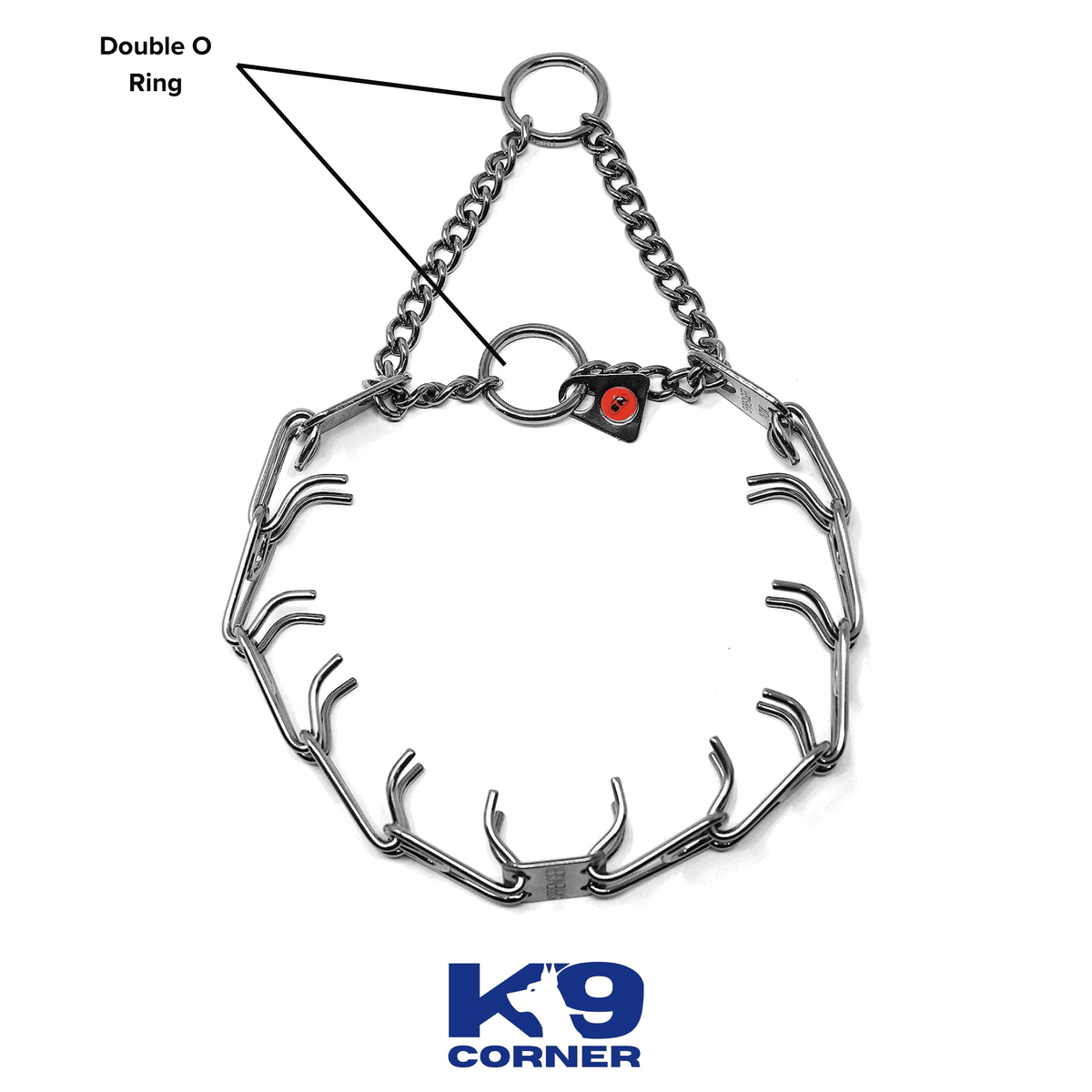 Herm Sprenger Ultra Plus Twin O Ring Prong Dog Collar - Black | UK ...